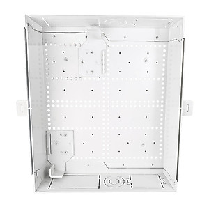 DataComm Electronics 45-8011-1P Multi-Functional Recessed Media Box with Integrated Duplex Power Receptacle For Seamless Home & Office Connectivity Solutions, In Wall Box, Hides TV Outlet & Cables