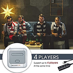 Kinhank Super Console X Pro,117,000+ Classic Games Retro Video Game Console,Gaming Systems for 4K TV HD/AV Output,Dual Wireless 2.4G Controllers,Up to 5 Players,Gift for Men(256G)