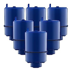 Crystala Filters Replacement for PUR® Water Filter Faucet, Replacement for RF9999® and RF-3375, Compatible with All Pur® Faucet Mount Filtration Systems, 6 Pack