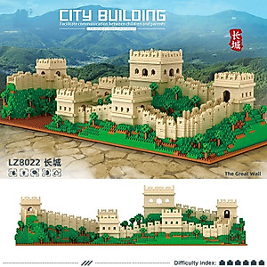 NBK The Great Wall of China Building Blocks, Chinese Ancient Architecture 4114 Pcs Micro Blocks Building Sets Toys Collection Gift for Kids Adults