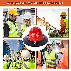 Glosaie Premium Hard Hat Visor Fits Standard V-Gard Full Brim Attachment for Men or Women Working Outside