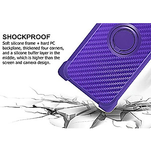 Case for Samsung Galaxy A40 Case Compatible with Samsung Galaxy A40 Phone Case PC backplane + Silicone Soft Frame Cover [360 Metal Ring, Magnetic Car Mount] TZZH-ZI