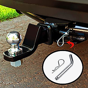 Cenipar Trailer Hitch Pin & Clip with Grooved Head, 5/8-Inch Diameter, Fits 2 or 2-1/2-Inch Receiver