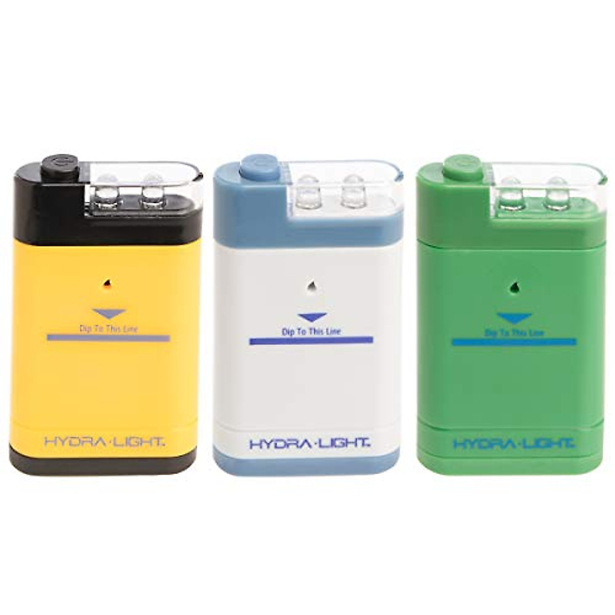 HydraLight (3 Pack Mini Emergency LED Flashlight Water Powered for Car Hiking Camping Accessories