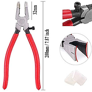 Qovydx 40Pcs Key Fob Hardware 39Pcs 1 inch Keyfob Hardware Kit Key Fob Clamp with 1PCS Key Fob Pliers Key Fob Tool for Faux Leather Wristlet Keychain Crafts Key Chain