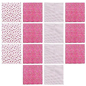 EXCEART Scraps Cotton Quilt Sewing Material Squares Floral Prints Patterns Sewing 14pcs Quilting Quilting Fabric Fabric