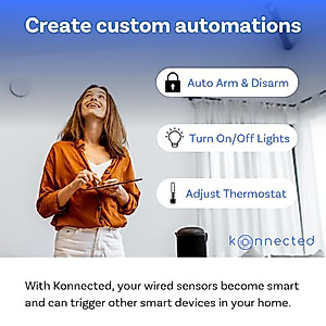 6-Zone Wired Smart Alarm Panel - Konnected Alarm Panel - Make Wired Alarm System Smart - SmartThings, Alexa, Home Assistant - No Batteries or Monthly Fees - Wi-Fi Connection - Accessories Included