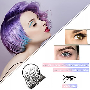 No Glue Magnetic Eyelashes, Magnetic Lashes Natural Look, 0.2mm Ultra Thin Magnet Lightweight & Easy to Wear Reusable Lashes Extensions