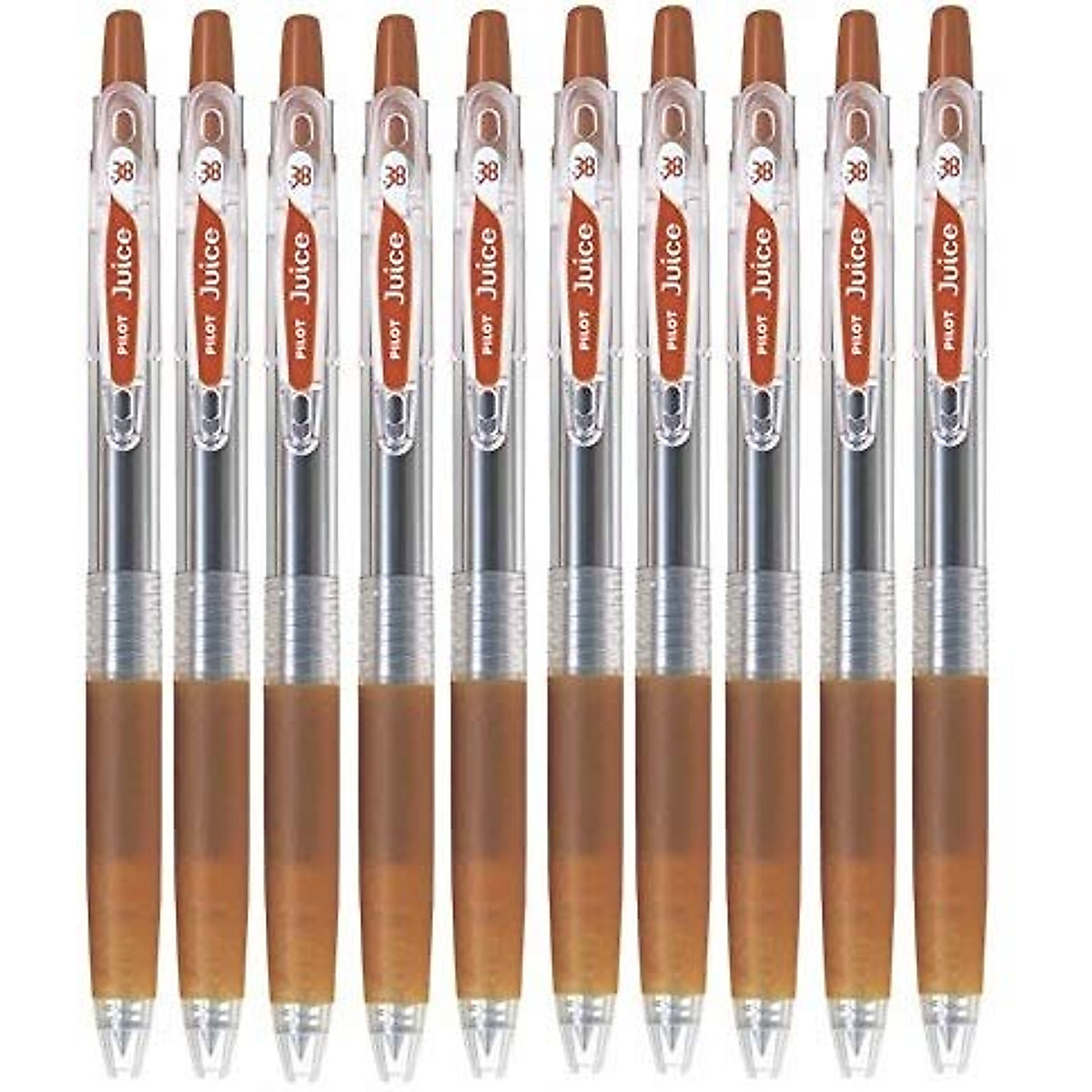 Pilot Juice 0.38mm Gel Ink Ballpoint Pen, Brown Ink, Value Set