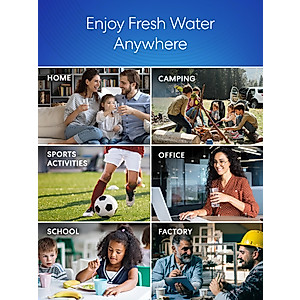 Brio-PU100 Universal Manual Drinking Water Pump - Fits Most 5-6 Gallon Water Bottles Including Glass (Grey/Black)