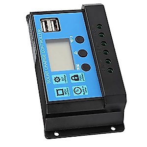 Solar Charge Controller, 60A/50A/40A/30A/20A/10A 24V Auto Solar MPPT Charge Controller 12V Panel PWM Controllers for Solar Panels (60A)