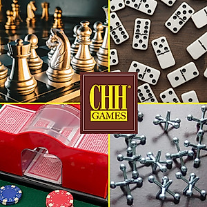 CHH Hand Cranked Card Shuffler – Manual Card Shuffler for Standard or Bridge-Sized Playing Cards – Quiet and Easy to Use - Designed for 2 Decks