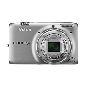 Nikon Coolpix S6500 Wi-Fi Digital Camera with 12x Zoom (Silver)