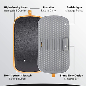 FEZIBO Triple Motor L-Shaped Standing Desk and Anti Fatigue Balance Board(Medium) for Standing Desk Bundle