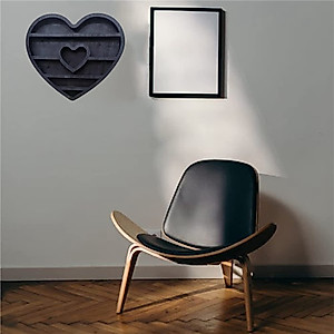 pizarra Moon Crystal Wooden Shelf Heart Crystal Oil Display Wall Shelf Living Room Home Display A