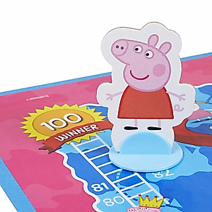 Hasbro Gaming Chutes and Ladders: Peppa Pig Edition Board Game for Kids Ages 3 and Up, Preschool Games for 2-4 Players