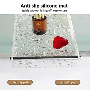 HM&DX Acrylic Bathtub Tray Caddy with Metal Handles,Clear Bathtub Tray Caddy Tub Shelf,spa Board Luxury Bathroom Bath Tub Table,Waterproof Bathtub Tray Tub Rack,Luxury Bath Accessory for Bathtub