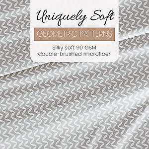 Linen Market 4 Piece King Bedding Sheet Set (Gray Chevron) - Sleep Better Than Ever with These Ultra-Soft & Cooling Bed Sheets for Your King Size Bed - Deep Pocket Fits 16" Mattress