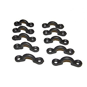 Northwest Tarp & Canvas Pad Eye, Deck Loop, Eye Strap, Injection Molded Black Nylon, 10 Piece Set
