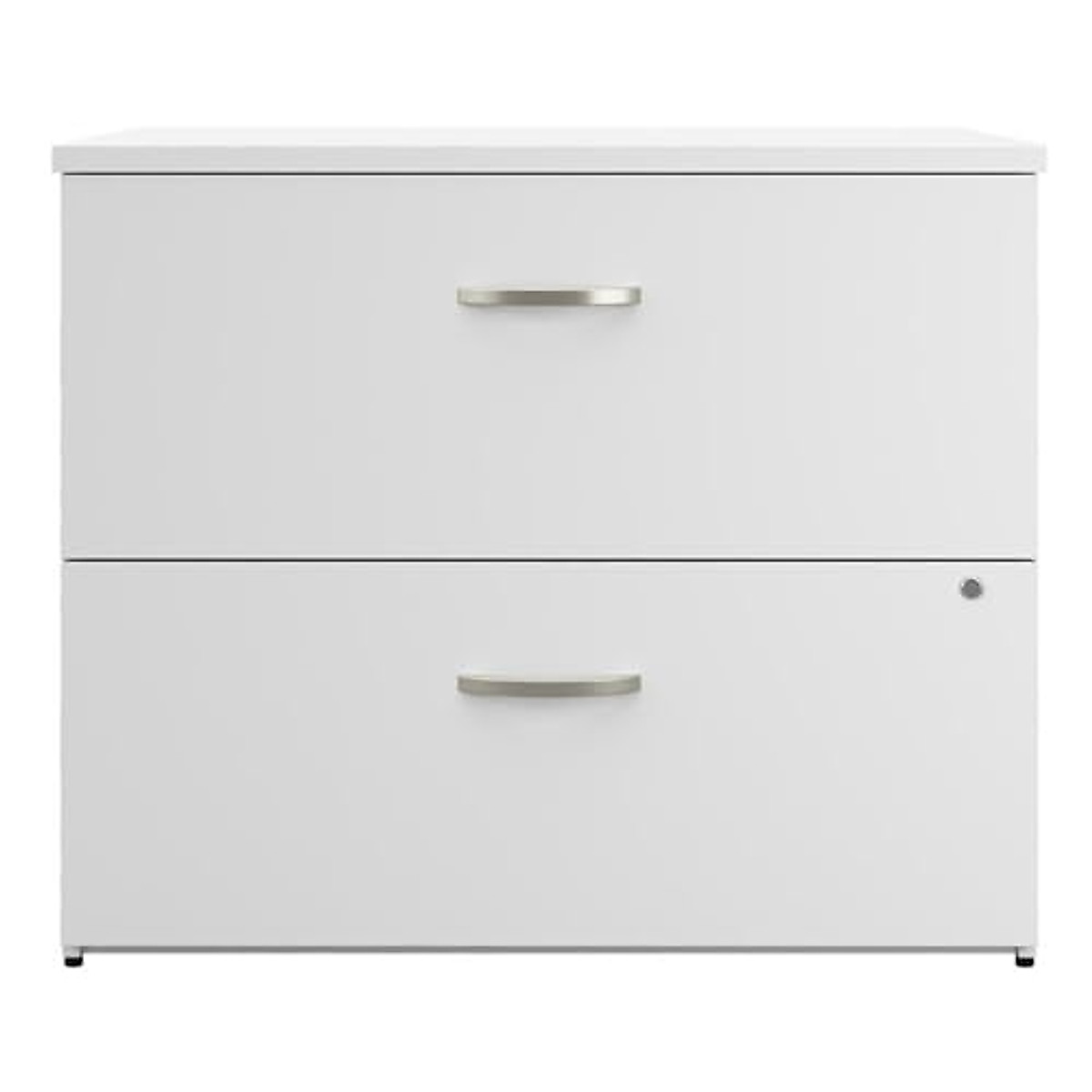 Bush Business Furniture Office in an Hour 2 Drawer Lateral File Cabinet | Locking Storage for Letter, Legal, and A4-size Documents, Pure White