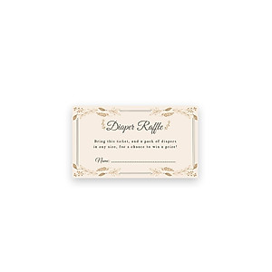 Simple-Glee Baby Shower Invitations Kit - 25 Gender Neutral Rustic Invites, Prediction and Advice Cards, Diaper Raffle Tickets - comes with Envelopes