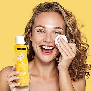 Freeman Exotic Blends Shine Control Nordic Birch Toner, Pore Minimizing Face Toner, Removes Makeup and Dirt, 6.1 fl.oz./180 mL Bottle