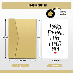 Qiyepbro Funny Birthday Cards for Men, Naughty Birthday Card for Him, Humorous Older Men Birthday Cards for Boyfriend, Husband, Fiance