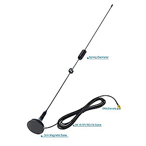 2-Pack 16.5 Inch Dual Band Ham Radio Antenna VHF UHF 136-174MHz 400-470MHz Magnetic Base SMA Female Antenna Handheld Two Way Radio Antenna for BaoFeng UV-5R UV-82 BF-888 BTECH F8HP by LUITON