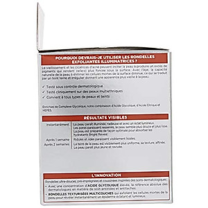 L'Oréal Paris Revitalift Bright Reveal Anti-Aging Exfoliating Peel Pads with Glycolic Acid, Reduce Wrinkles & Brighten Skin, 30 Count (Pack of 1)