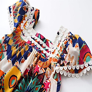 Hipea Toddler Baby Girl Clothes Bohemian Sleeveless Flower Princess Floral Formal Kids Summer Dress Skirt(2-3T)