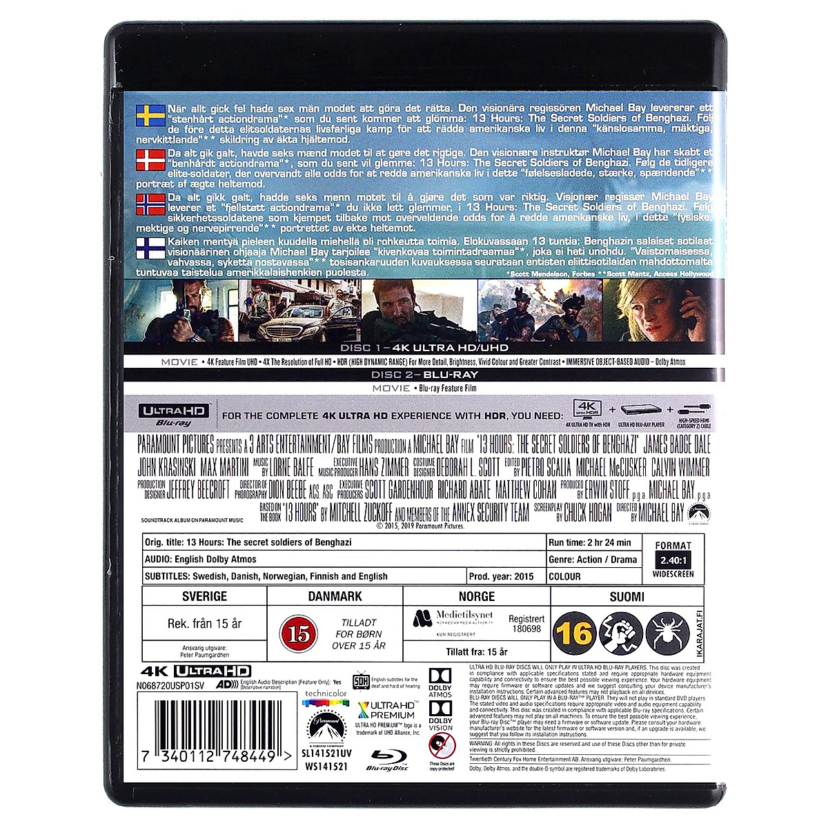 13 Hours: The Secret Soldiers of Benghazi (4K UHD + Digital)