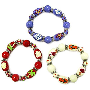 Linpeng Womens Bohemian Stretch-Bracelets, Silver, 7 5 Inch US