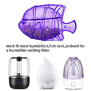 XBrand 6Pcs Universal Humidifier Tank Cleaner, Compatible with Drop, Warm & Cool Mist Humidifiers, Fish Tank, Droplet, Adorable (Blue)