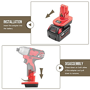 ADVTRONICS Battery Adapter for Milwaukee 12V M12, for DeWalt 20V & for Milwaukee M18 18V Lithium Battery Convert to for Milwaukee M12 12V Battery, for Milwaukee M12 12V Power Tool
