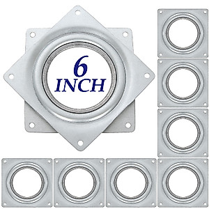 6 inch Lazy Susan Hardware, 8 Pcak Lazy Susan Turntable Bearing 5/16" Thick 100lbs for Turntable, Serving Trays, Kitchen Storage Racks, Craft Table, Rotating Bearing Plate
