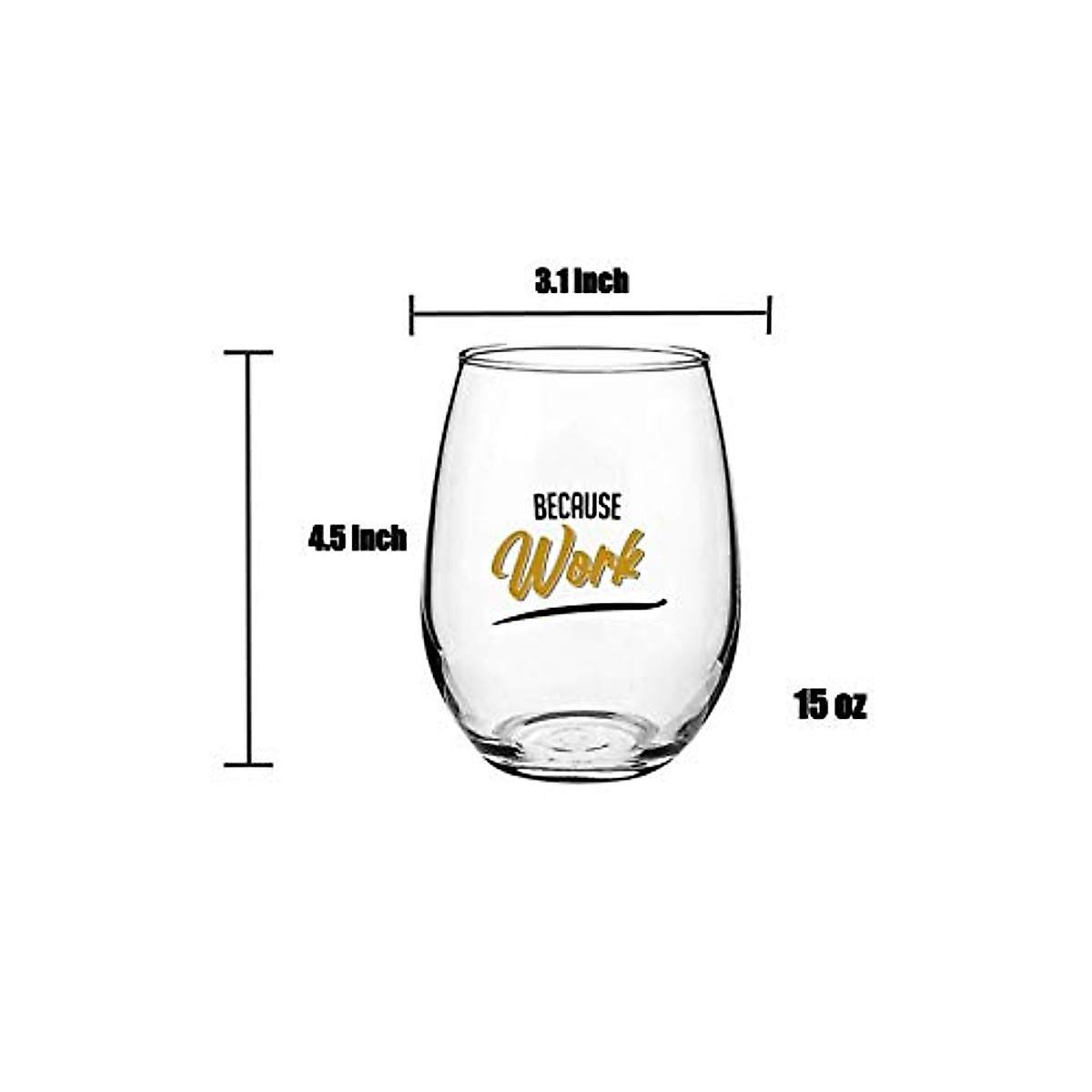 Before Work, Because Work Mug and Wine Glass Set - Funny Office Gifts - Great Boss Gift - Funny Coworker Gift - Before and after work