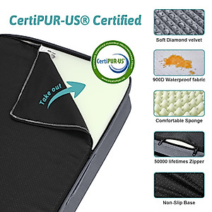 Orthopedic Dog Bed for Large Dogs,Washable Dog Sofa Beds Large, Supportive Foam Pet Couch Bed with Removable Washable Cover, Waterproof Lining and Nonskid Bottom,Grey(L,42" L x 30" W x 7.5" Th)