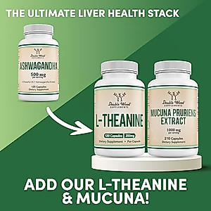 Ashwagandha Capsules, 120 Count (500mg Extract 20:1 Potency) Adaptogen Stress Relief by Double Wood