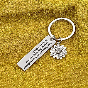 7RVZM Friendship Jewelry Inspirational Jewelry Sunflower Jewelry Moving Away Gift Going Away Gift college Going away Gift Long Distance Friendship Keychain besties Jewelry Sunflower Keychain