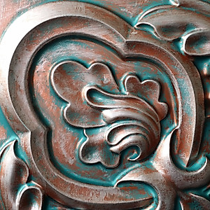 PLASTDECOR Tin Ceiling Tile Faux finishes Green Rust Copper PL30 Pack of 10pcs