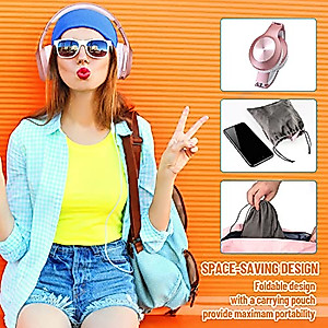 Rydohi Bluetooth Headphones Over Ear, 68H Playtime and 3 EQ Music Modes Wireless Headphones with Microphone/Deep Bass, HiFi Stereo Foldable Lightweight Headset for PC Home Travel Office (Rose Gold)