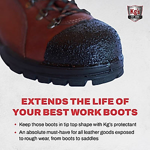Kg's Boot Guard Brush On Toe Protection – Brush On Liquid for Tough, Long-Lasting Safety Protection on Boots, Made with Kevlar for Strong, Durable Protection (Brown, 4.5 Oz)
