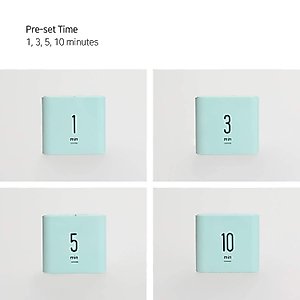mooas Multi Cube Timer Violet(5,10,20,30 Minutes) & Mint (1,3,5,10 Minutes) Bundle,Clock & Alarm, Time Management, Time for Studying, Cooking and Workout, Kids Timer