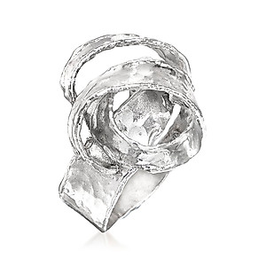 Ross-Simons Sterling Silver Hammered Knot Ring. Size 8