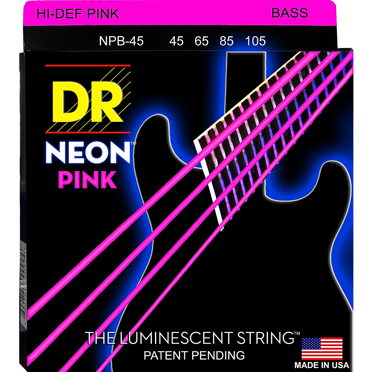 DR Strings HI-DEF NEON Bass Guitar Strings (NPB-45)