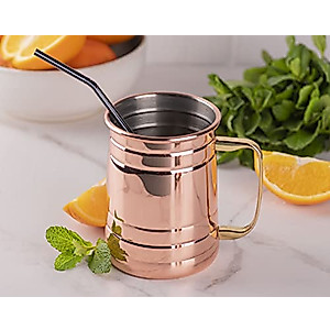 One Ring Moscow Mule Mug Metal Tankard, Hobbit Mug Lord Rings Copper Stein Beer Mug, Gift For Him Beer Stein 21oz Pure Copper Plating Cup, Premium Quality Cocktail Mug, Drinking Mug