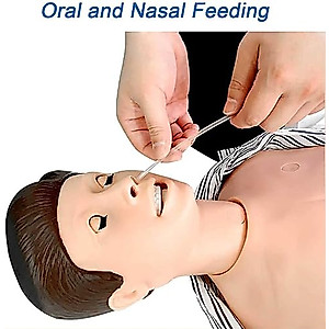 Nursing Training Manikin, Manikin for The Cure of The Patient Didactic, Full Body CPR First Aid Training Dummy, Geriatric Human Mannequin for Nursing Medical Training Teaching