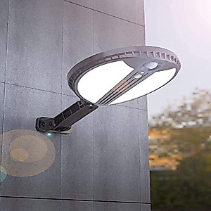 OAQZGBVK 2Pack Super Bright Solar Street Lights Outdoor with Remote Wireless IP65 Waterproof LED Security Light for Road Yard Parking lot and Garage