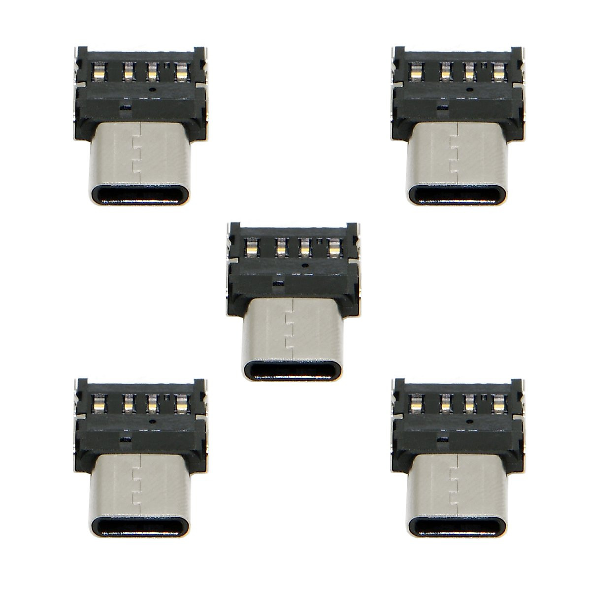chenyang 5 Pack USB C OTG Adapter USB C Male to USB 2.0 Female Ultra Mini Size Connector Adapter