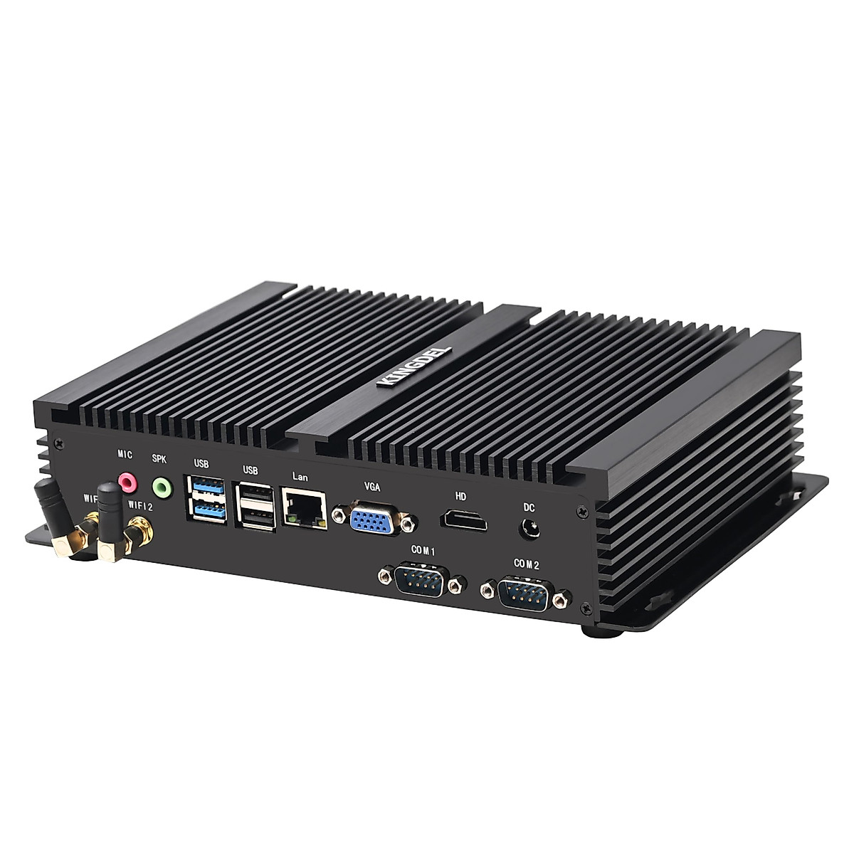 KINGDEL Powerful Fanless Mini PC with Intel i7 12th Gen. 10 Cores 4.7Ghz CPU, 16GB RAM, 1TB NVMe SSD, Wi-Fi 6E + BT 5.2, 4K: 4096 x 2304, HD Port, Gigabit Ethernet, W-11 Pro